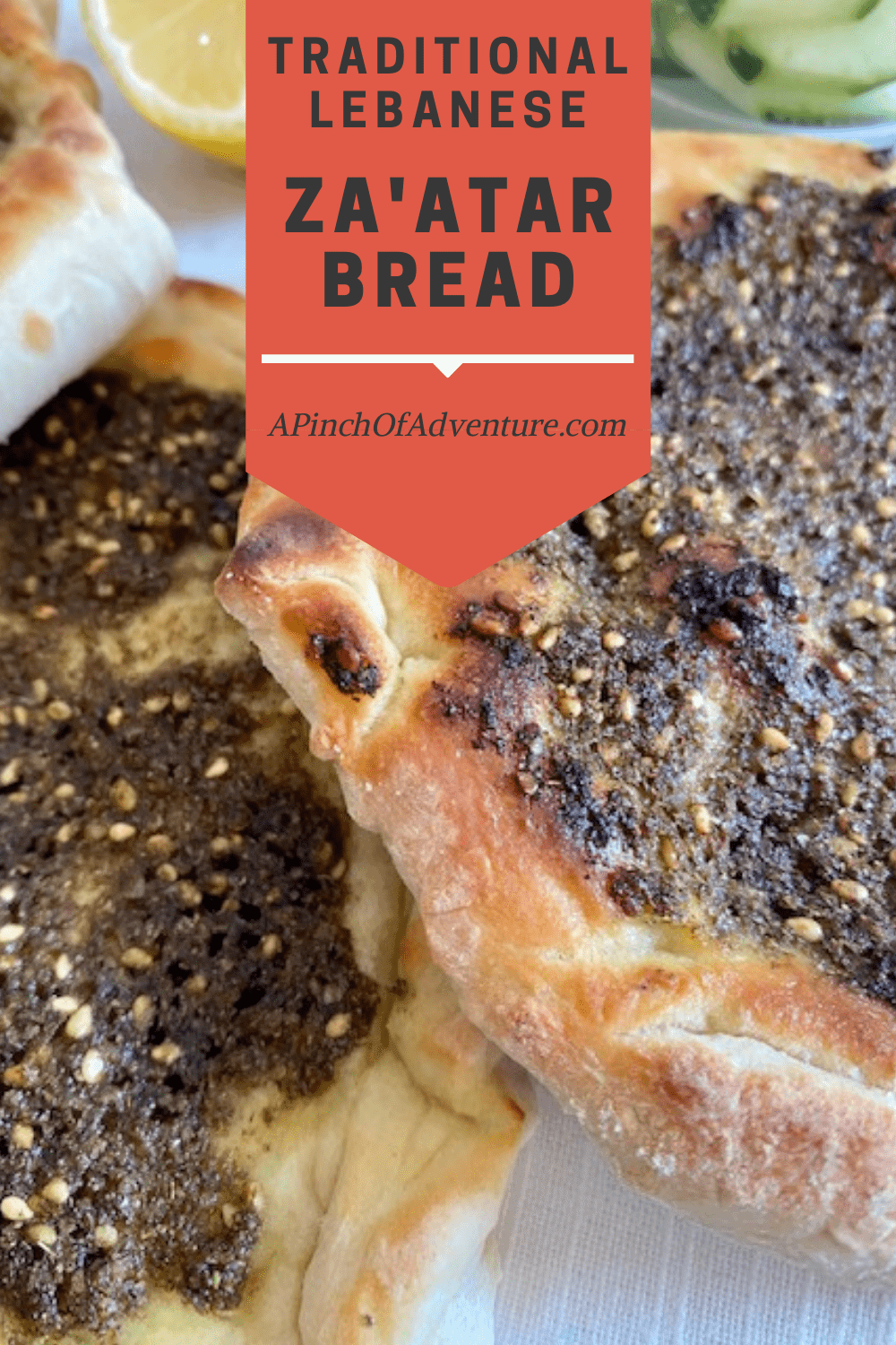 Za'atar Bread- Lebanese Flat Bread (Manakish) with Za'atar Seasoning